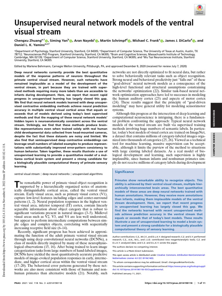 3-Unsupervised Neural Network Models of The Ventral Visual Stream | PDF ... 3-Unsupervised Neural Network Models of The Ventral Visual Stream | PDF ...