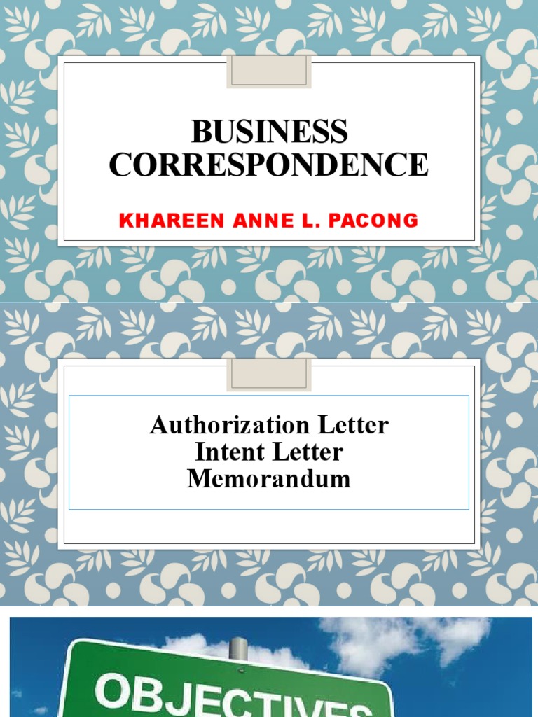 Business Correspondence | PDF | Memorandum | Written Communication