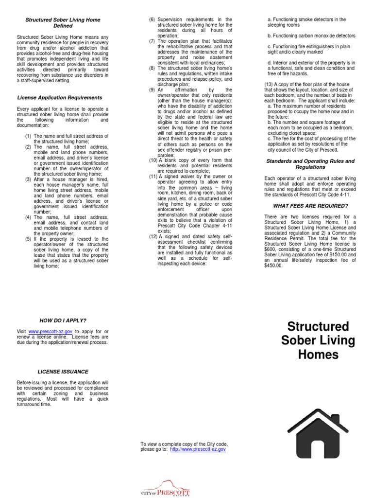Sober Living Brochure | PDF | License | Substance Use Disorder