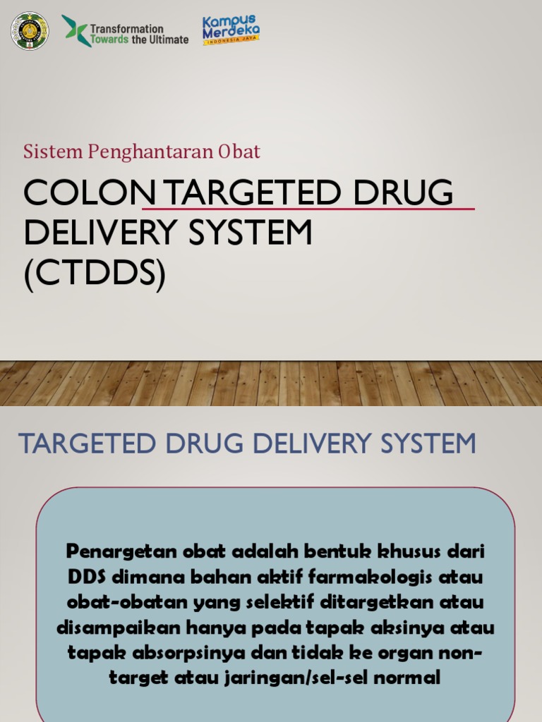 Colon Targeted Drug Delivery System (CTDDS) : Sistem Penghantaran Obat ...