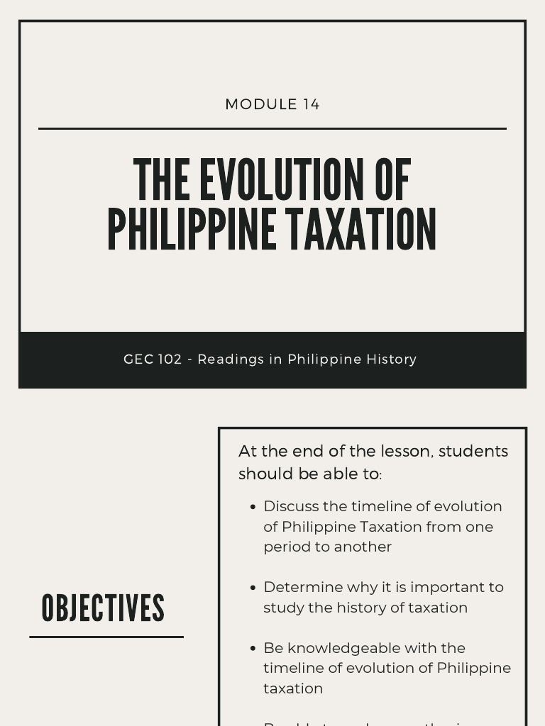 The Evolution of Philippine Taxation | PDF | Taxes | Value Added Tax