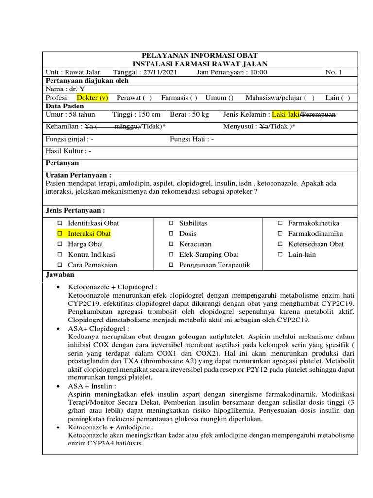 Pelayanan Informasi Obat Pdf