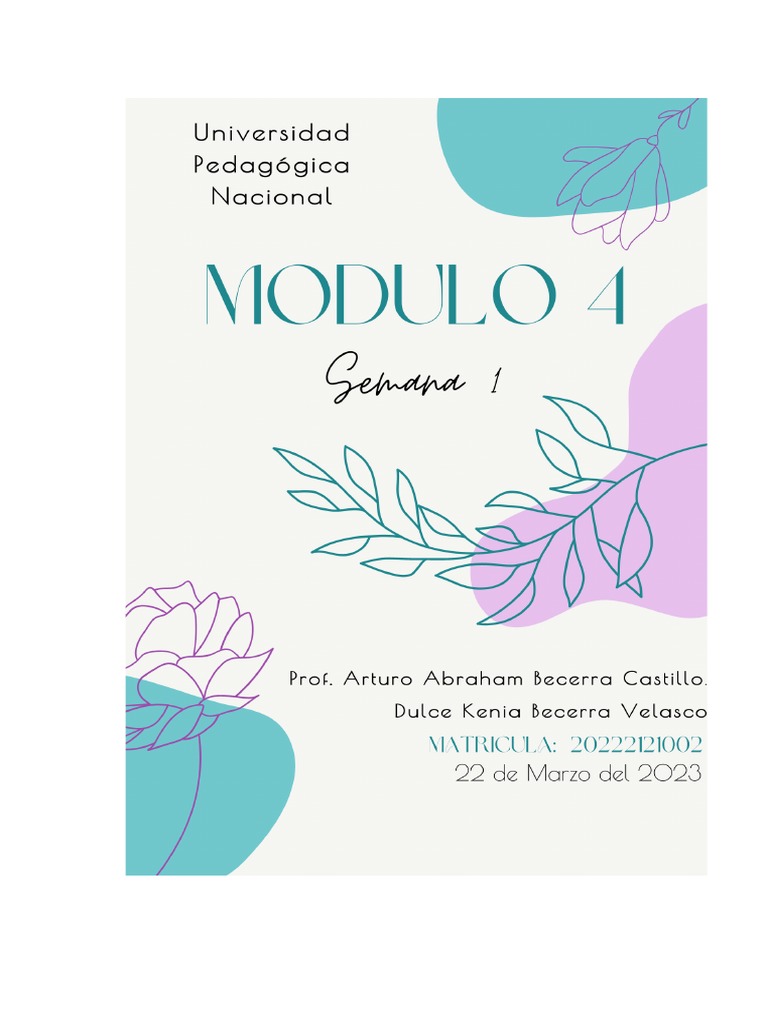 Modulo 4 Semana Experiencias y Practicas de Formacion | PDF