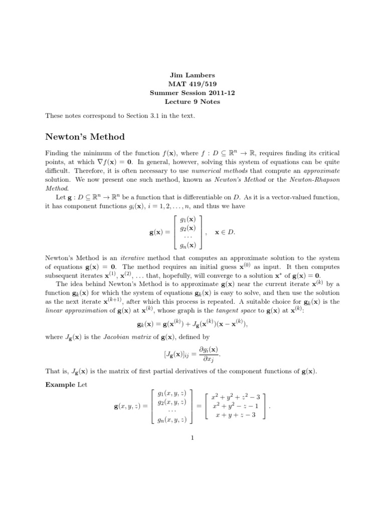 Lecture 9 Pdf Mathematics Applied Mathematics 
