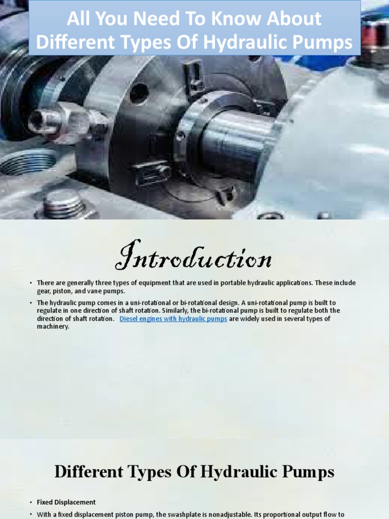 Different Types of Hydrau.9637400.powerpoint | PDF | Pump | Fluid Mechanics