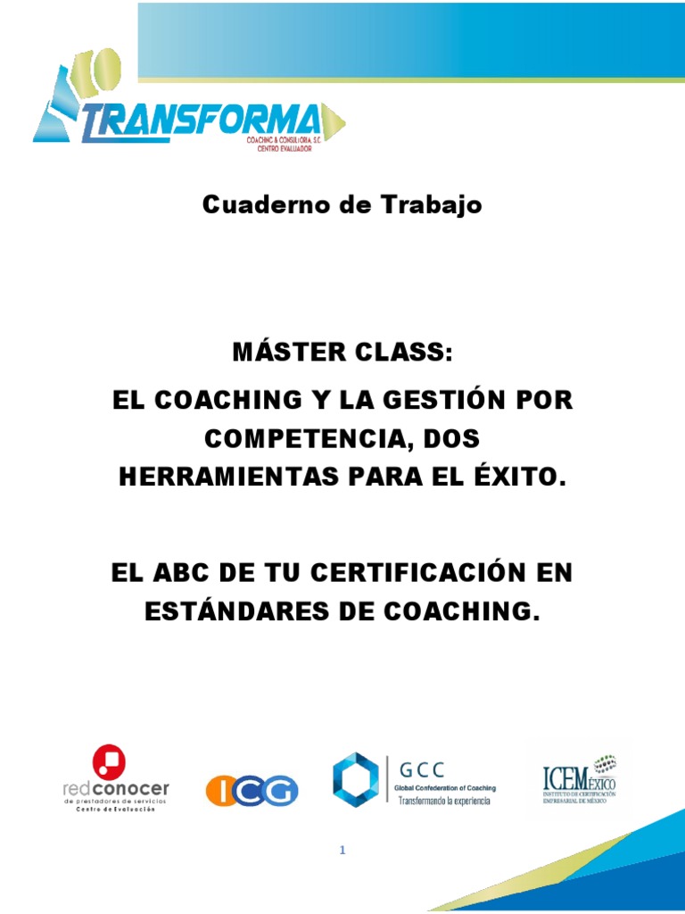 CUADERNO DE TRABAJO MASTER CLASS Transforma C y C PDF1 | PDF | Business CUADERNO DE TRABAJO MASTER CLASS Transforma C y C PDF1 | PDF | Business