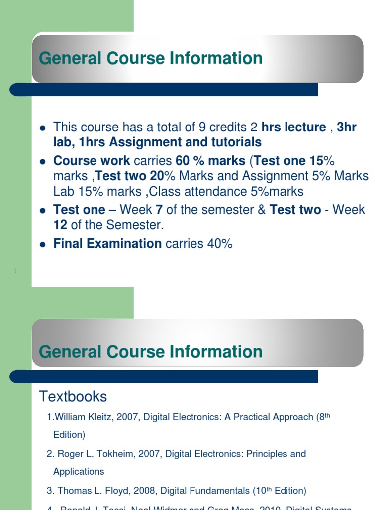 Lecture 1-Introduction To Digital Electronics - Evining - PPT | Download Free PDF | Digital ...