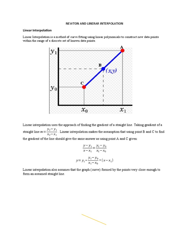 Linear Interpolation Pdf