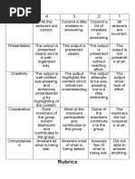 Team Building Activity Rubrics | PDF | Rubric (Academic) | Physical ...