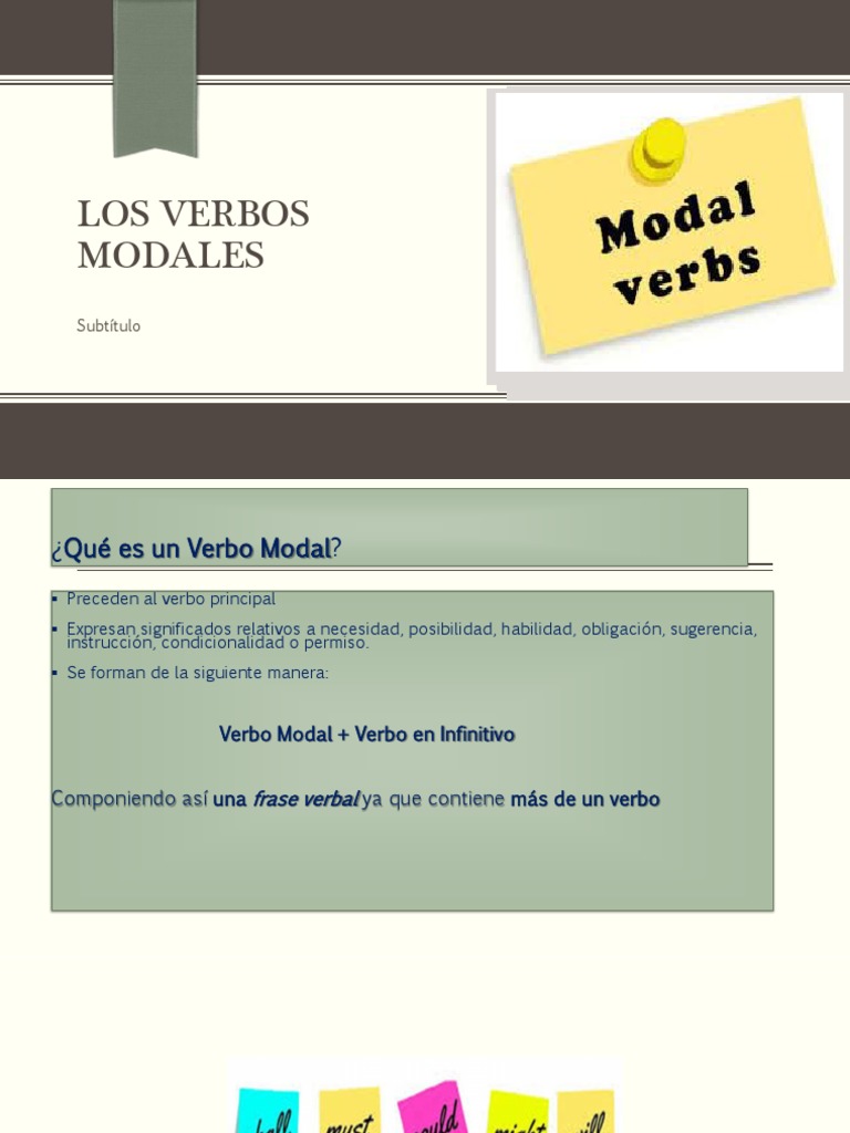 Verbos Modales: Definición y Ejemplos | PDF | Artes del Lenguaje y ...