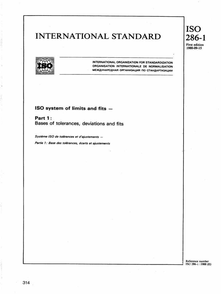 ISO 286 Limit N Fit Shaft N Hole | PDF