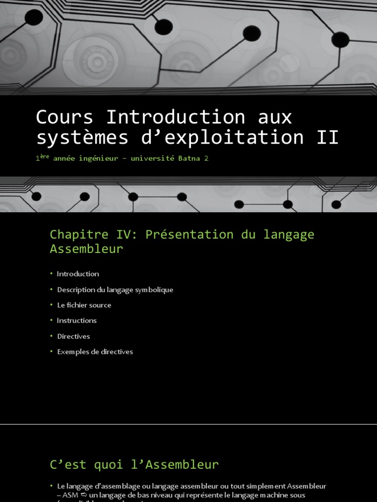 Introduction au Langage Assembleur | PDF | Programmation | Programme informatique