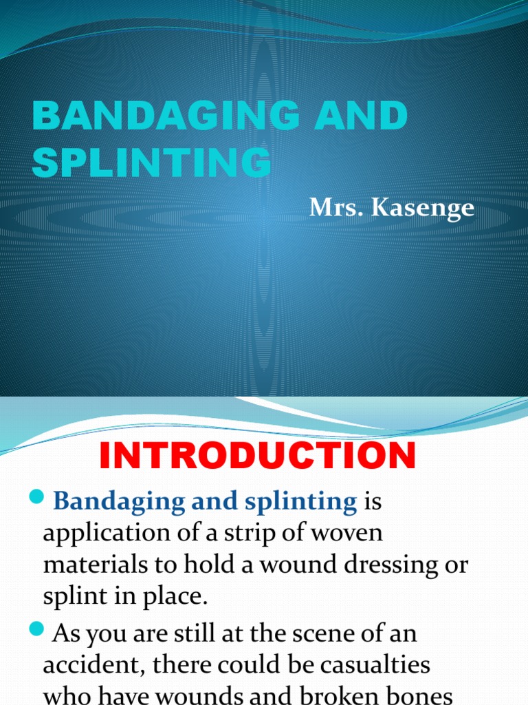 Bandaging and Splinting | PDF | Elbow | Anatomical Terms Of Motion