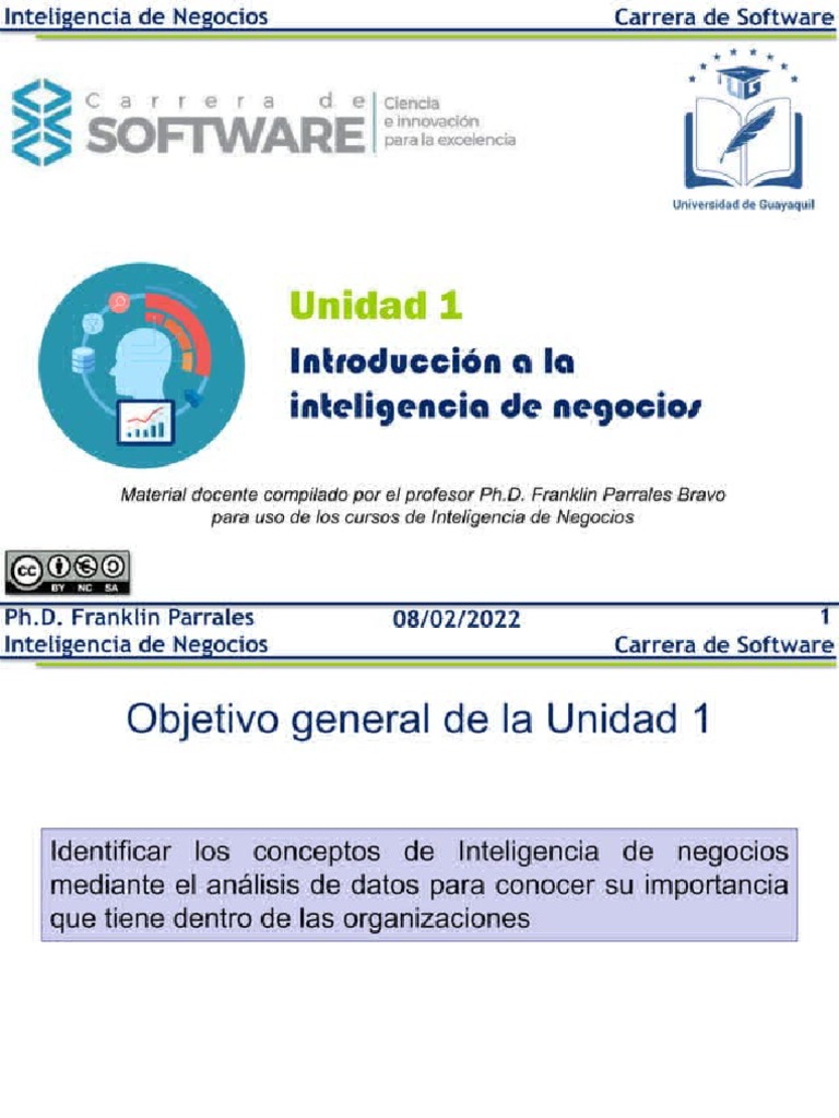 In Unidad 1 Introduccin A La Inteligencia de Negocios | PDF