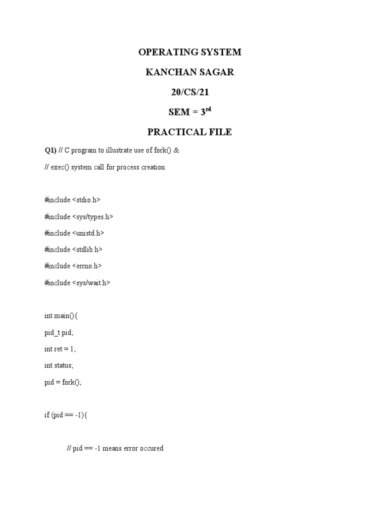 OS Practical File | PDF | Information Technology | Concurrent Computing OS Practical File | PDF | Information Technology | Concurrent Computing