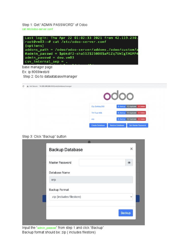 Odoo Backup DB | PDF