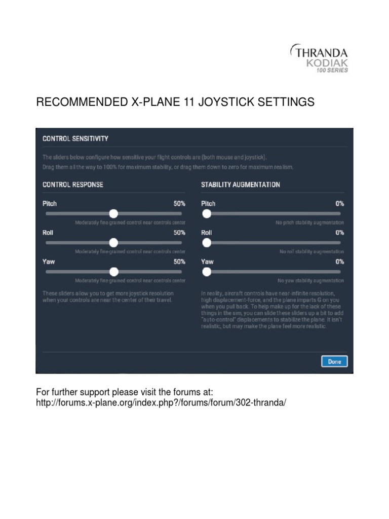 Thranda Kodiak Joystick Settings | PDF