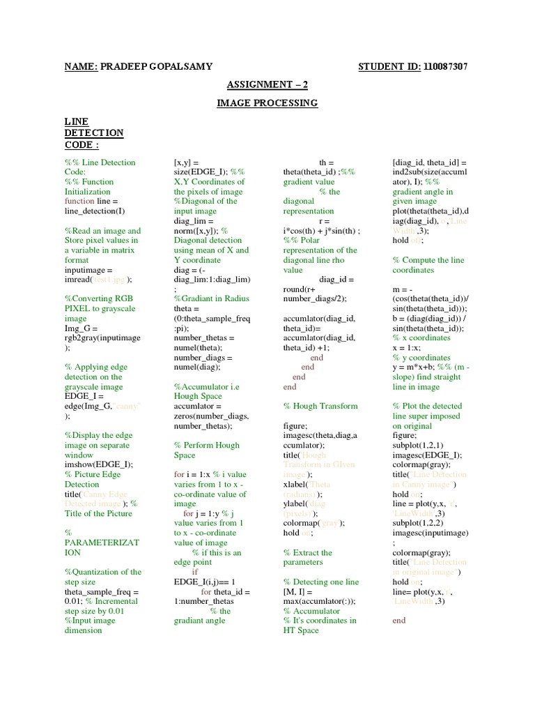 Assignment#2 Image Processing | PDF | Graphics | Image Processing