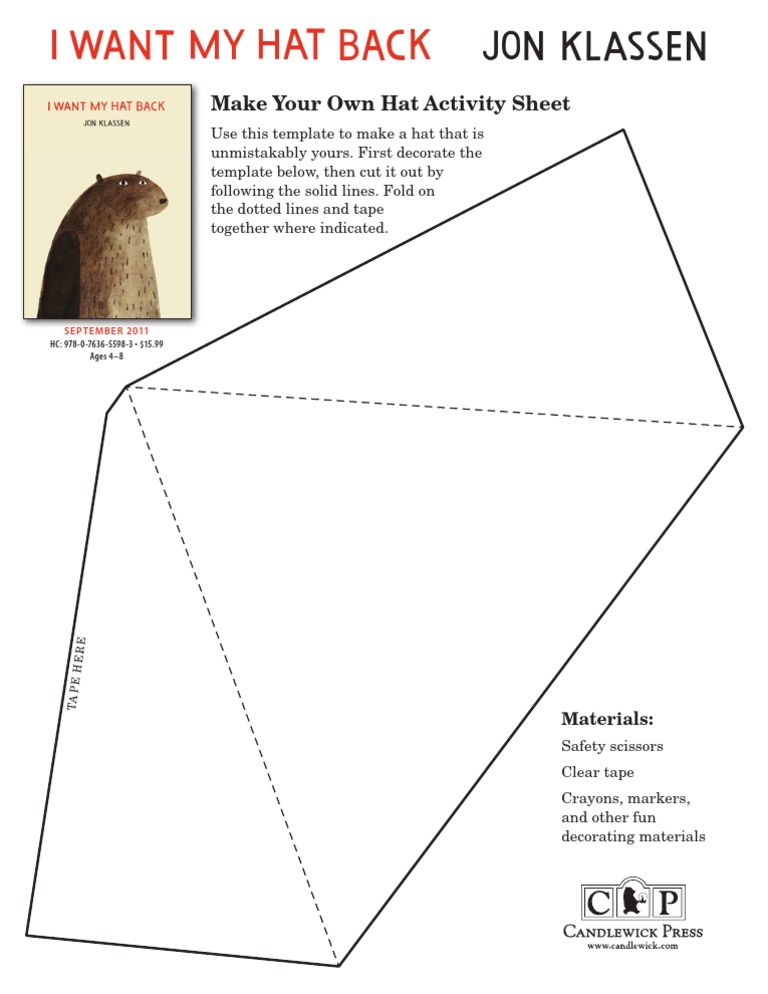 Make Your Own Hat Activity Sheet | PDF | Games & Activities | Home & Garden