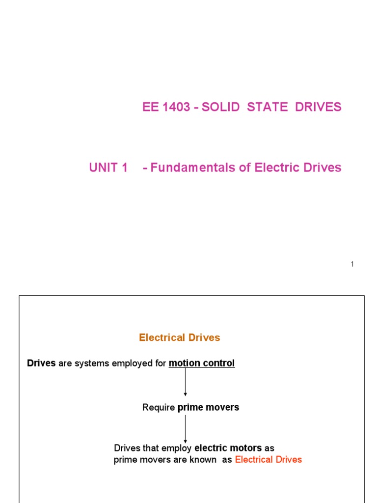 Ee 1403 - Solid State Drives | PDF | Electric Motor | Power Electronics