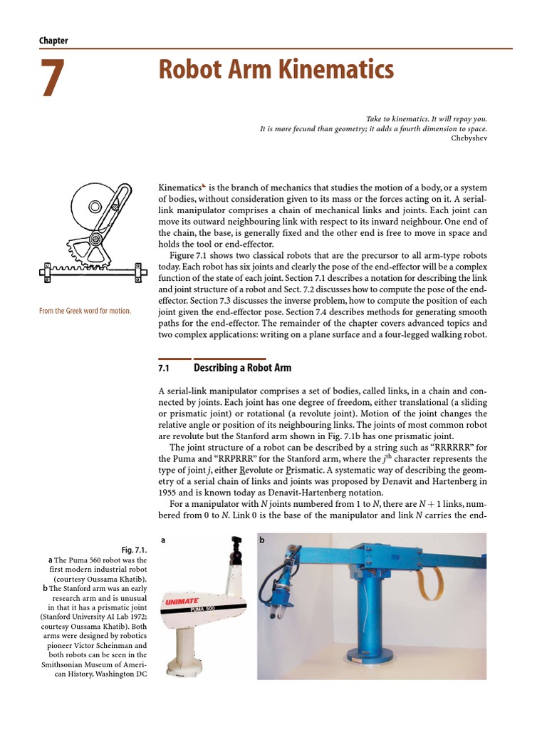 Robot Arm Kinematics | PDF | Cartesian Coordinate System | Kinematics