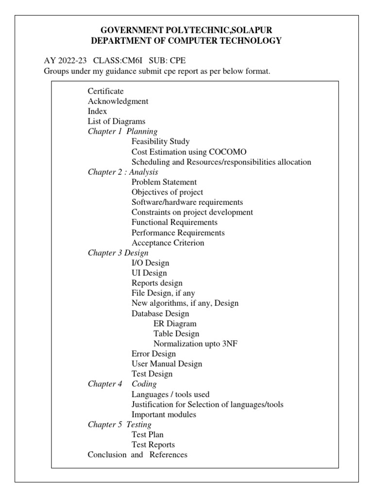 Report Project Format | PDF | Information Technology | Computing