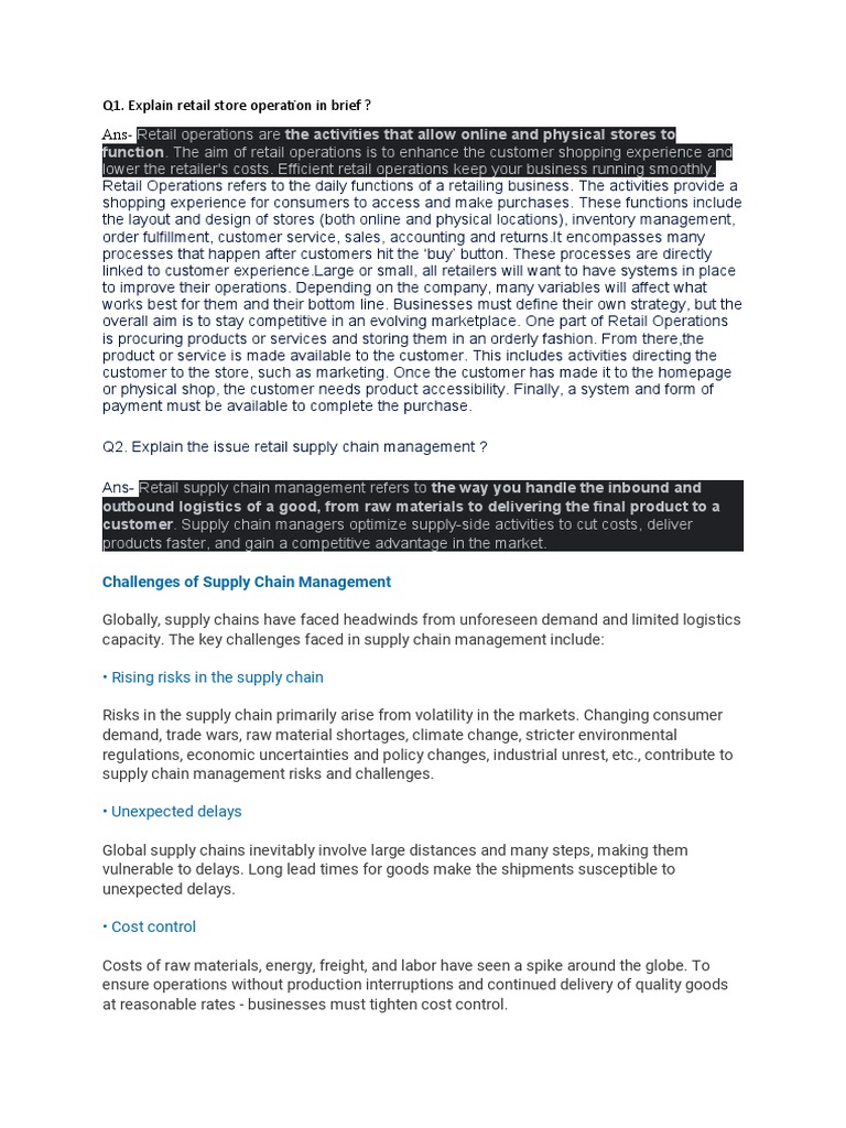 Retail Management | PDF | Retail | Human Resources