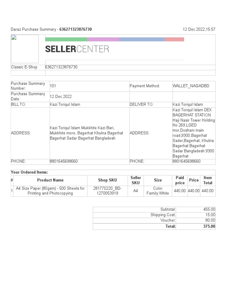 Daraz Seller Center | PDF | Banking Technology | Payments