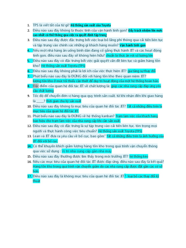 BTTN Chương 9 | PDF