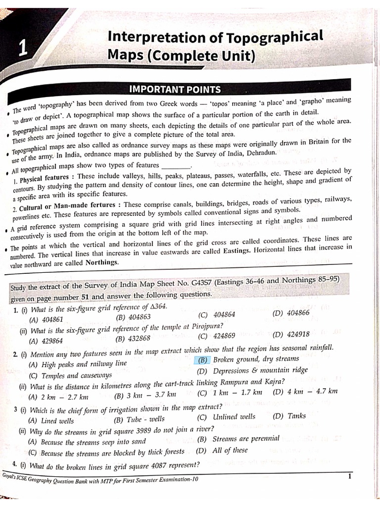 Goyal MCQ Geography | PDF | Topography | Earth Sciences