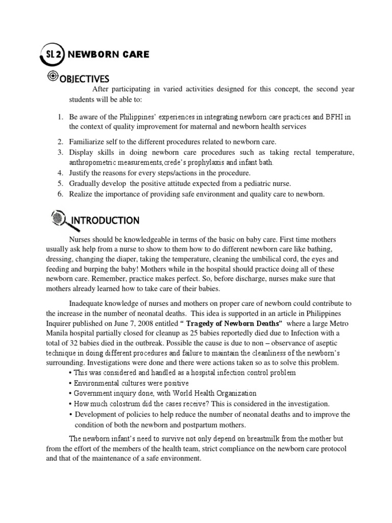 Module Essential Newborn Care | PDF | Infants | Breastfeeding