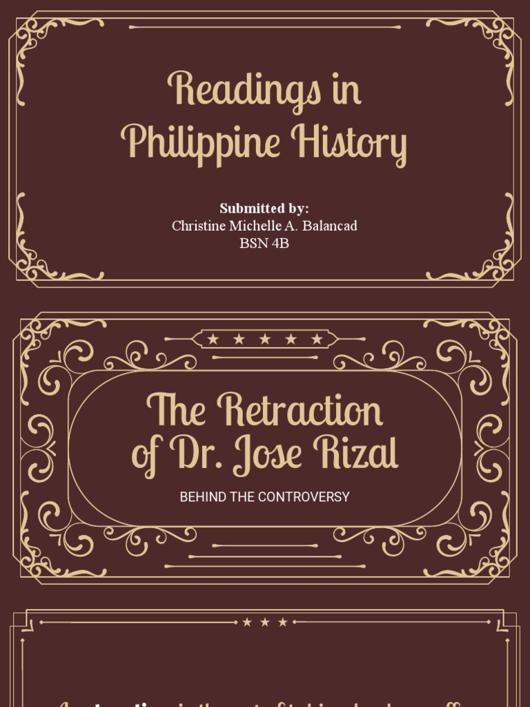 Readings in Philippine History: Christine Michelle A. Balancad BSN 4B | PDF