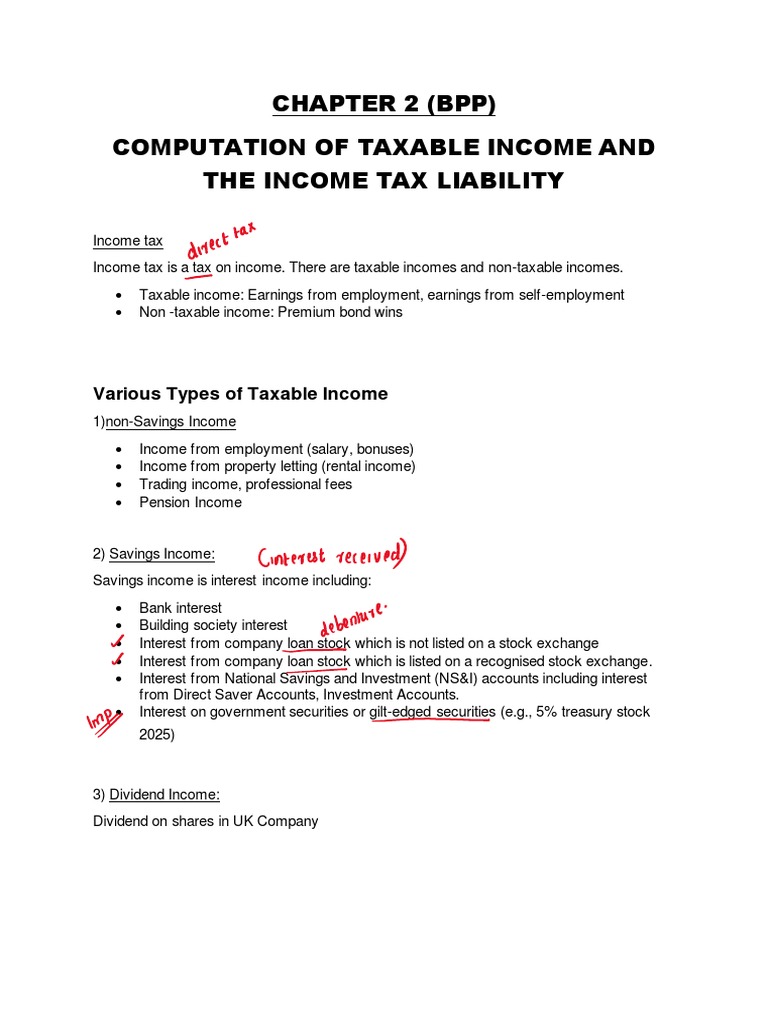 Computation of Taxable Income and Tax Liability | PDF | Taxes | Income