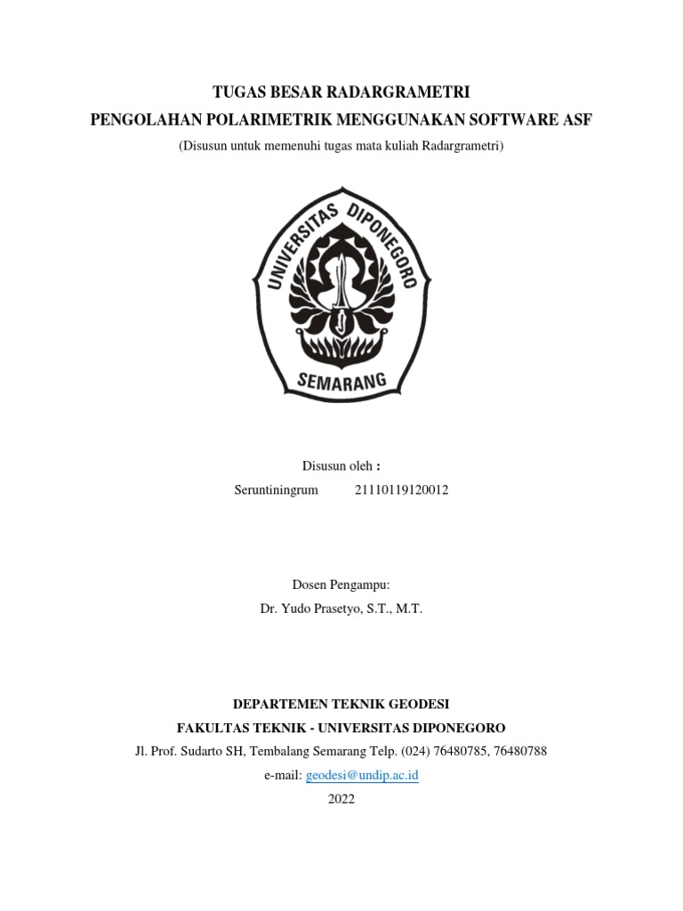 Pengolahan Polarimetrik Menggunakan Asf | PDF