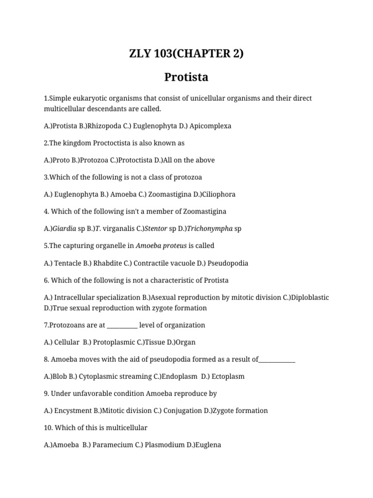 ZLY 103 Questions Chapter 2 Compiled by PHOENIX & WINNIE | PDF