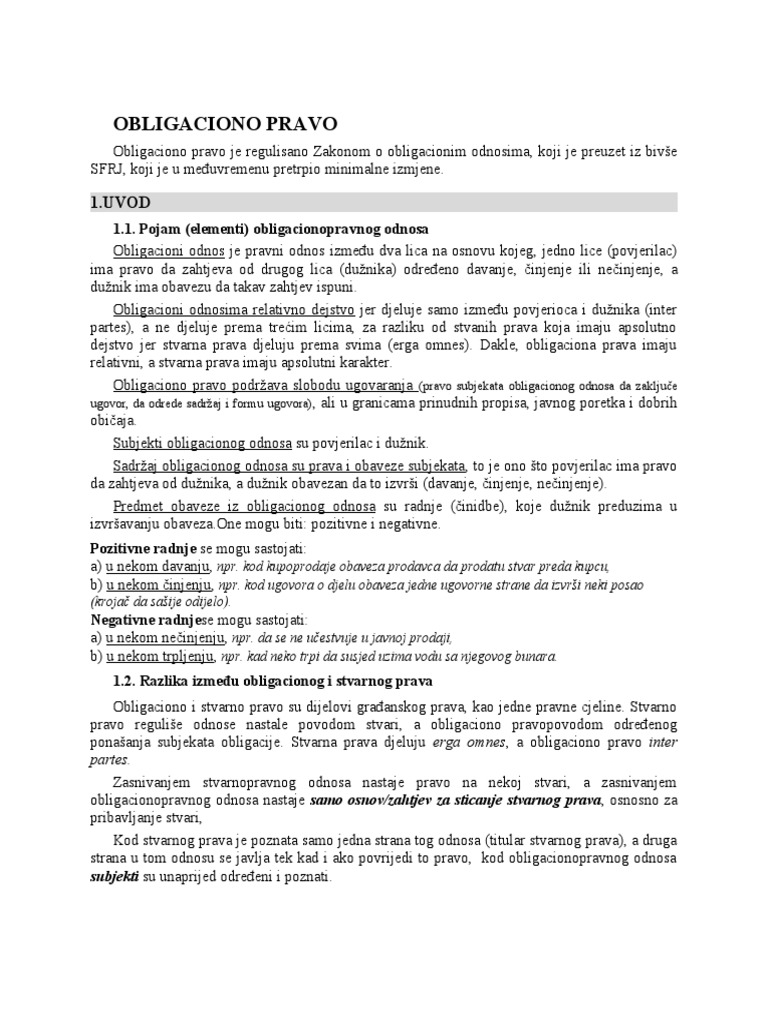 OBLIGACIONO PRAVO, Final, 29.01.19. | PDF