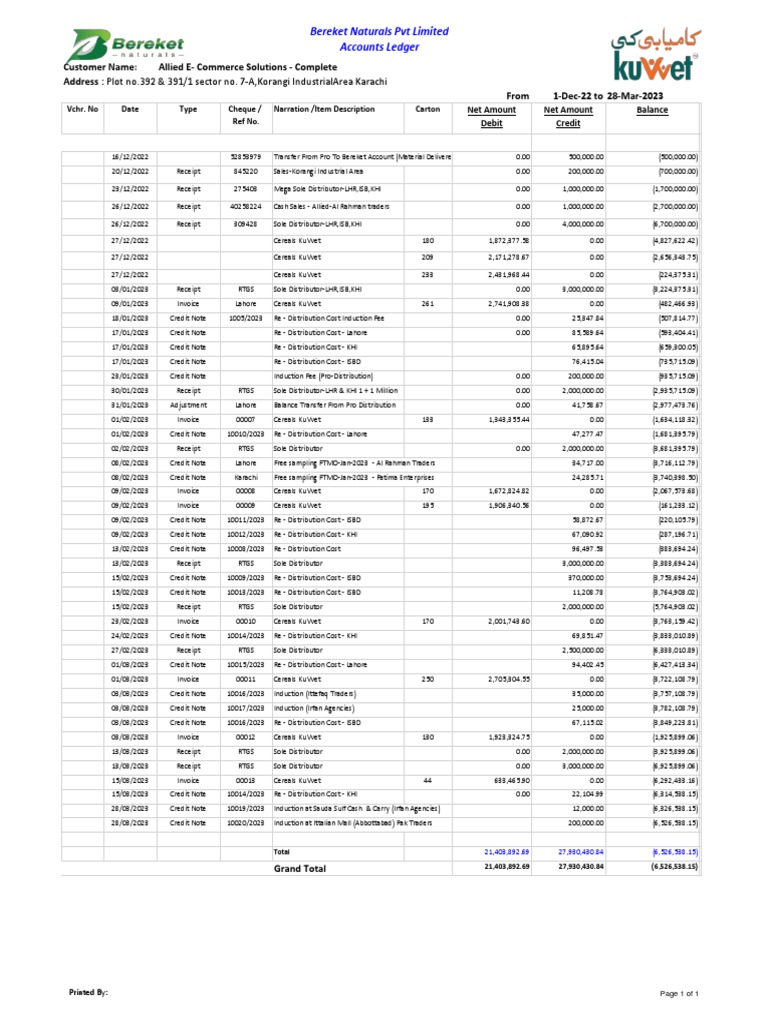 Customer Ledgers | Download Free PDF | Receipt | Debits And Credits