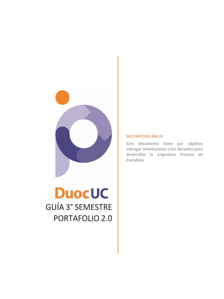 Guía Docente Proceso de Portafolio 3 | PDF | Cognición