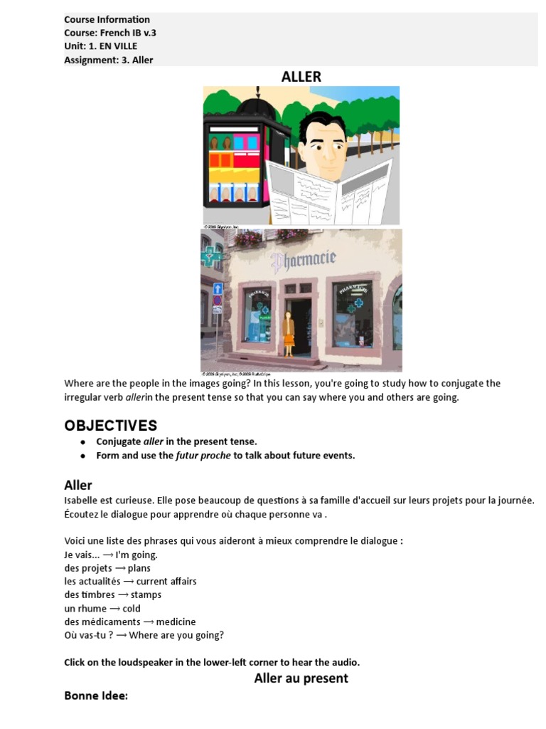 Assignment3 Aller | PDF | Grammatical Conjugation | Grammatical Tense