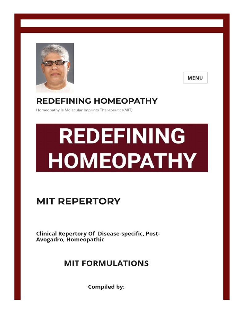 MIT Repertory - K.C. Chandran Nambiar | PDF | Homeopathy | Diseases And ...