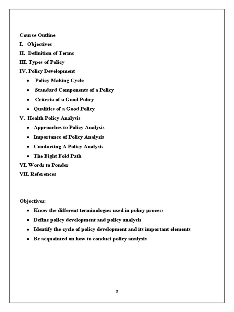 Policy Development and Analysis | PDF | Policy | Policy Analysis