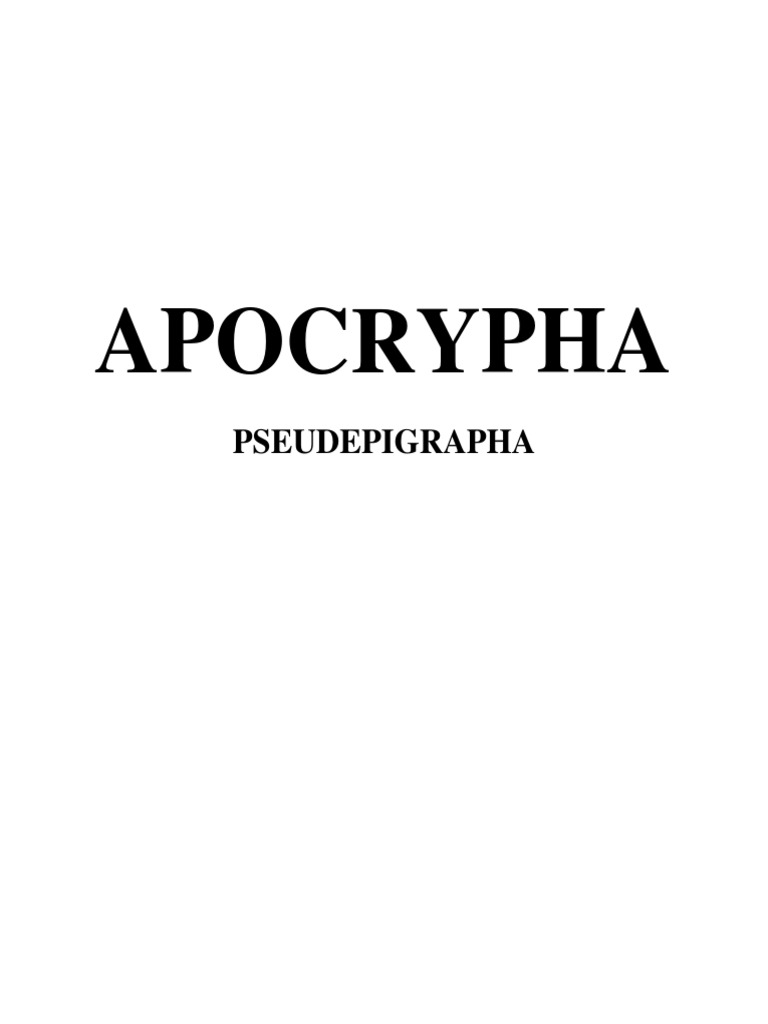 Apocrypha | PDF | Cain And Abel | Christianity