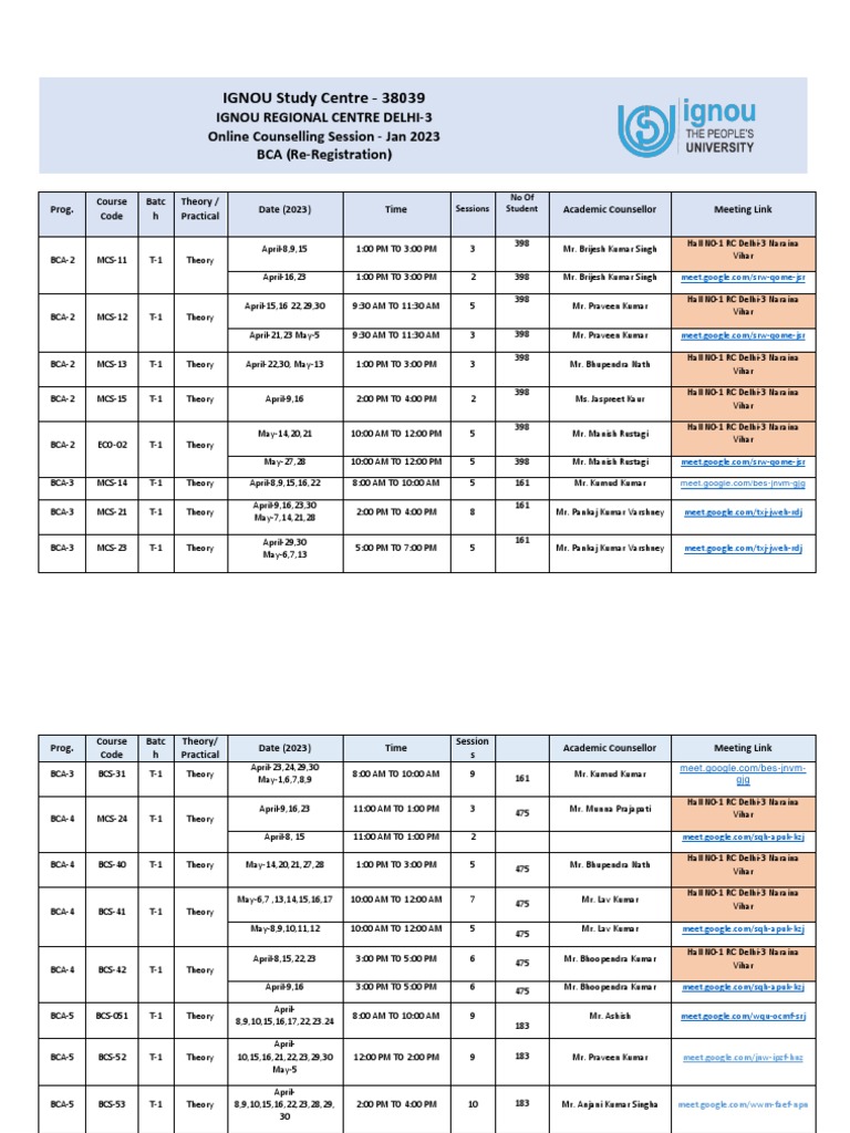 IGNOU Study Centre - 38039: Ignou Regional Centre Delhi-3 Online ...