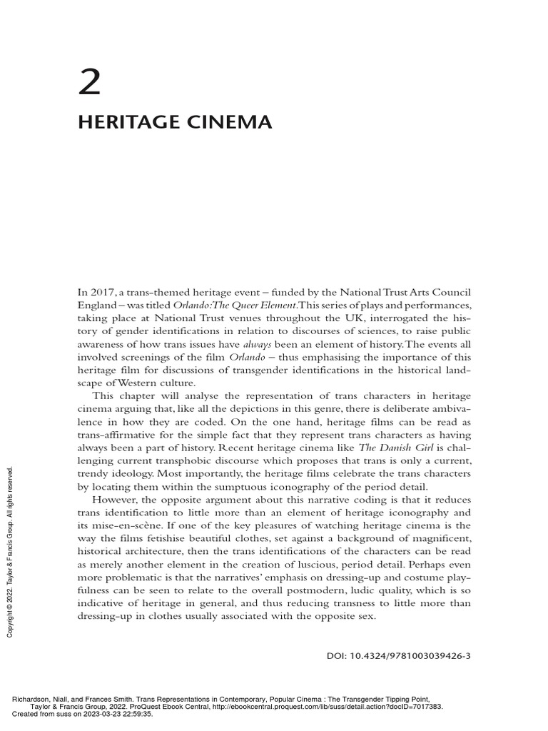 Trans Representations in Contemporary Popular Cine... - (2 Heritage ...