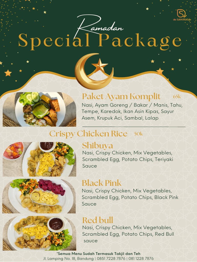 De Sanirasa Menu Iftar 2023 | PDF | Cooking, Food & Wine