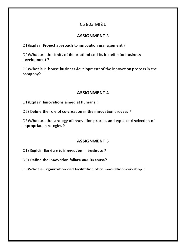 Assignment 3: CS 803 MI&E | PDF