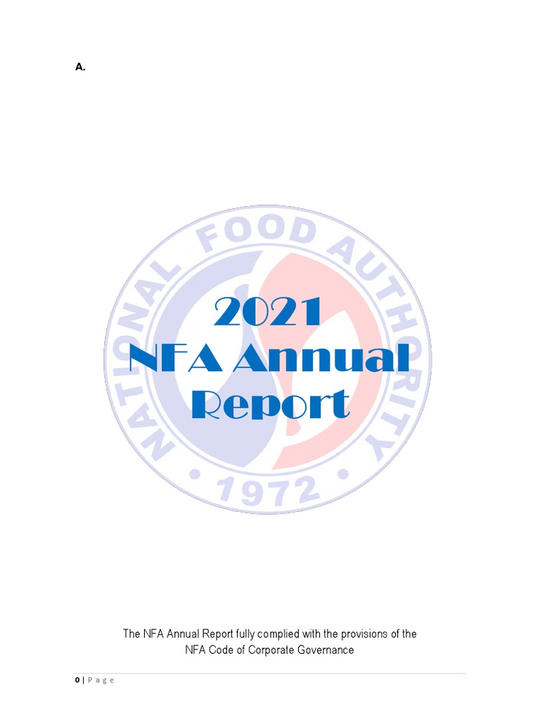 NFA 2021 Annual Accomplishment Report | PDF | Equity (Finance) | Government Budget Balance