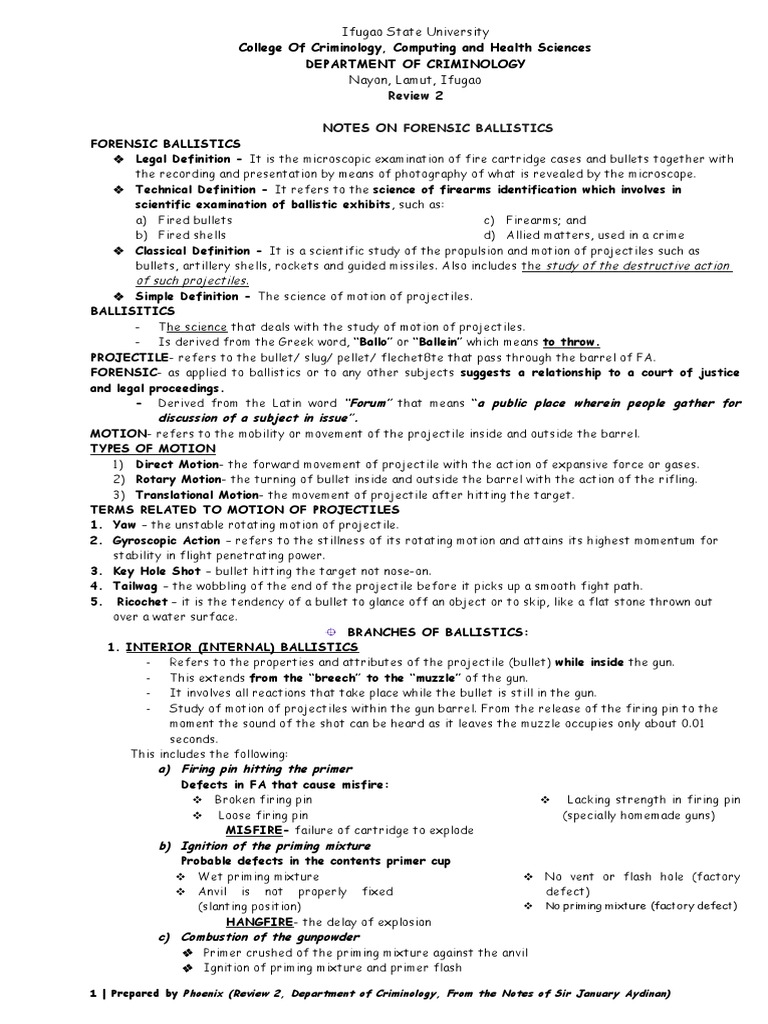 Forensic Ballistics Overview | PDF | Cartridge (Firearms) | Trigger ...