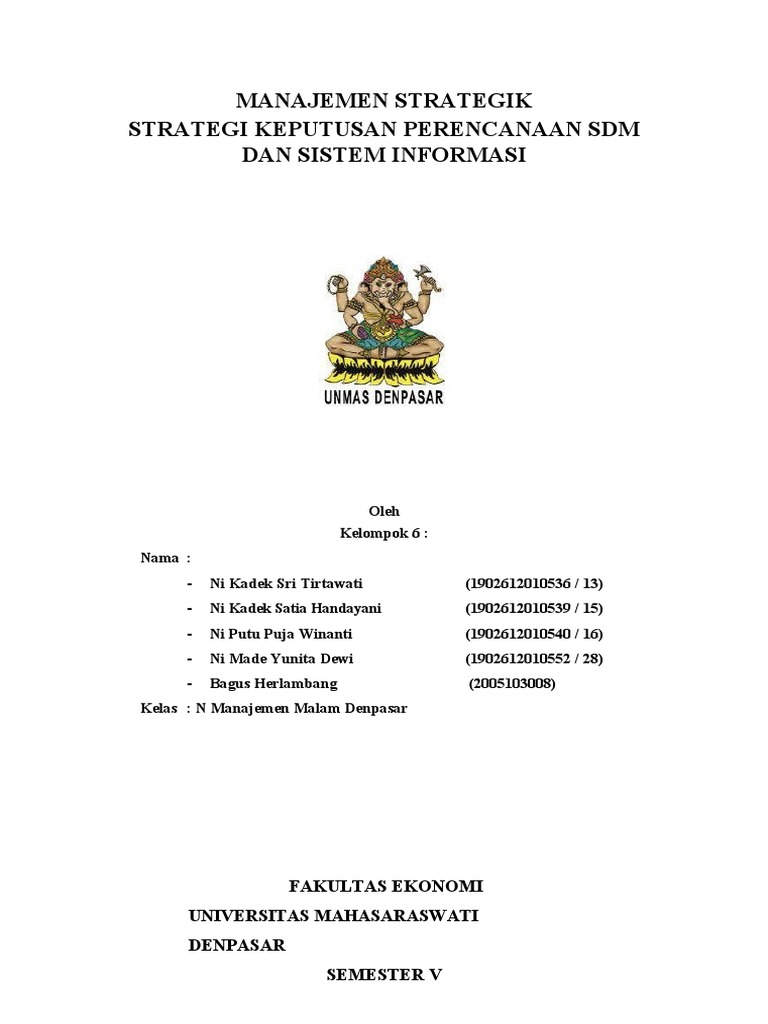 Makalah MSDM Strategik Kelompok 4 | PDF