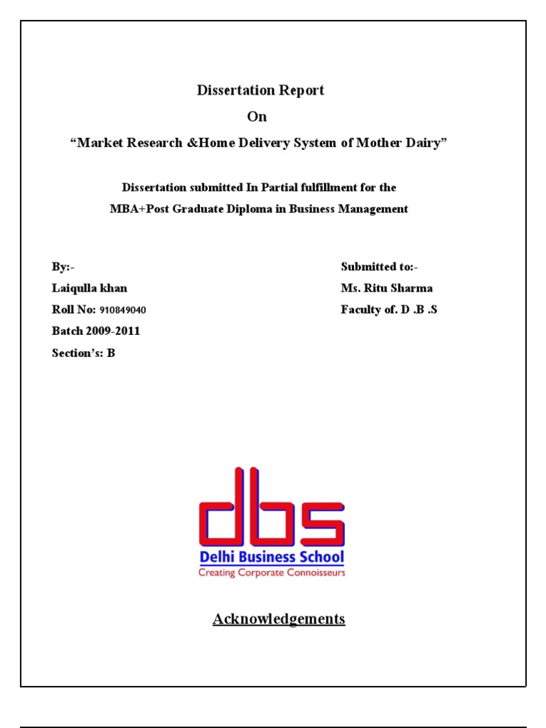 Mother Ddairy Project Report by Akhilendra | PDF | Food And Drink | Agriculture